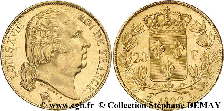 20 Francs 1822, Paris